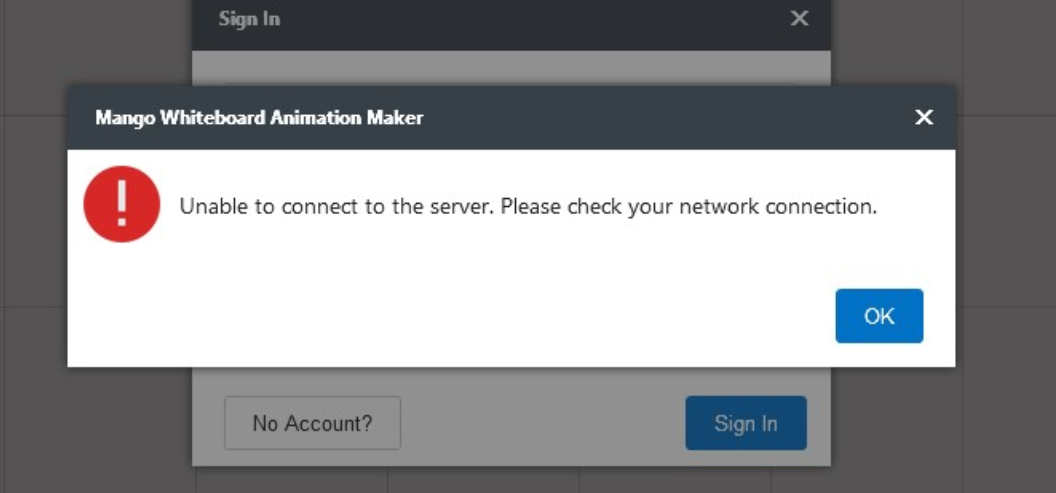 Unable to Connect to the Server. Please Check Your Network Connection ... Unable to Connect to the Server. Please Check Your Network Connection ...