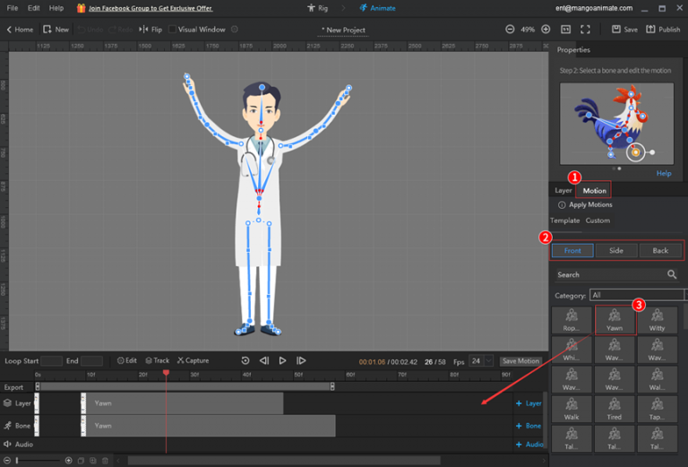 How to Add Motions to a Custom Character - Mango Animate Help Center