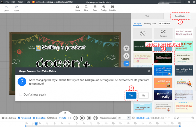 How to Apply Preset Styles to the Elements - Mango Animate Help Center